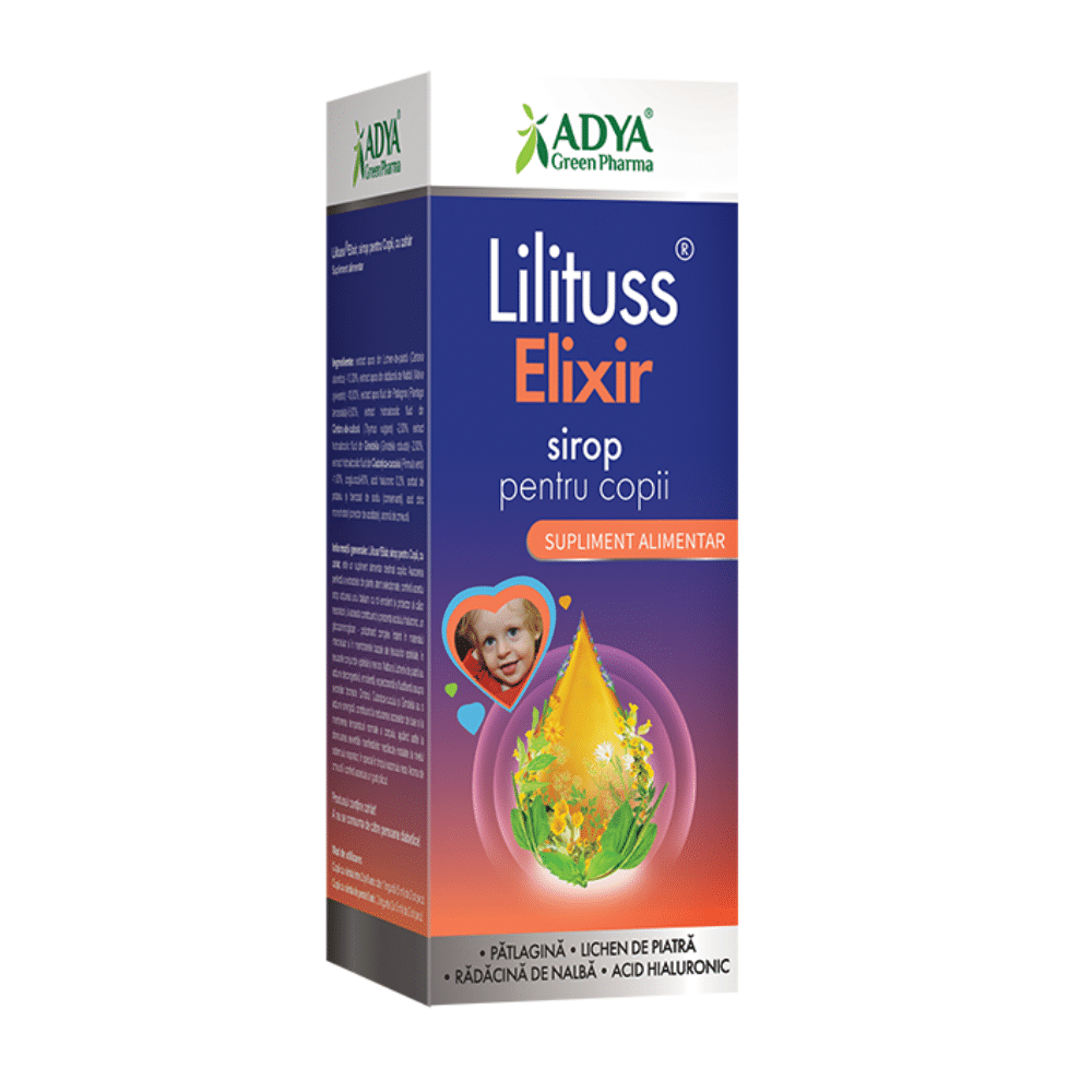 Sirop Elixir Lilituss copii, 180ml, Adya Green Pharma