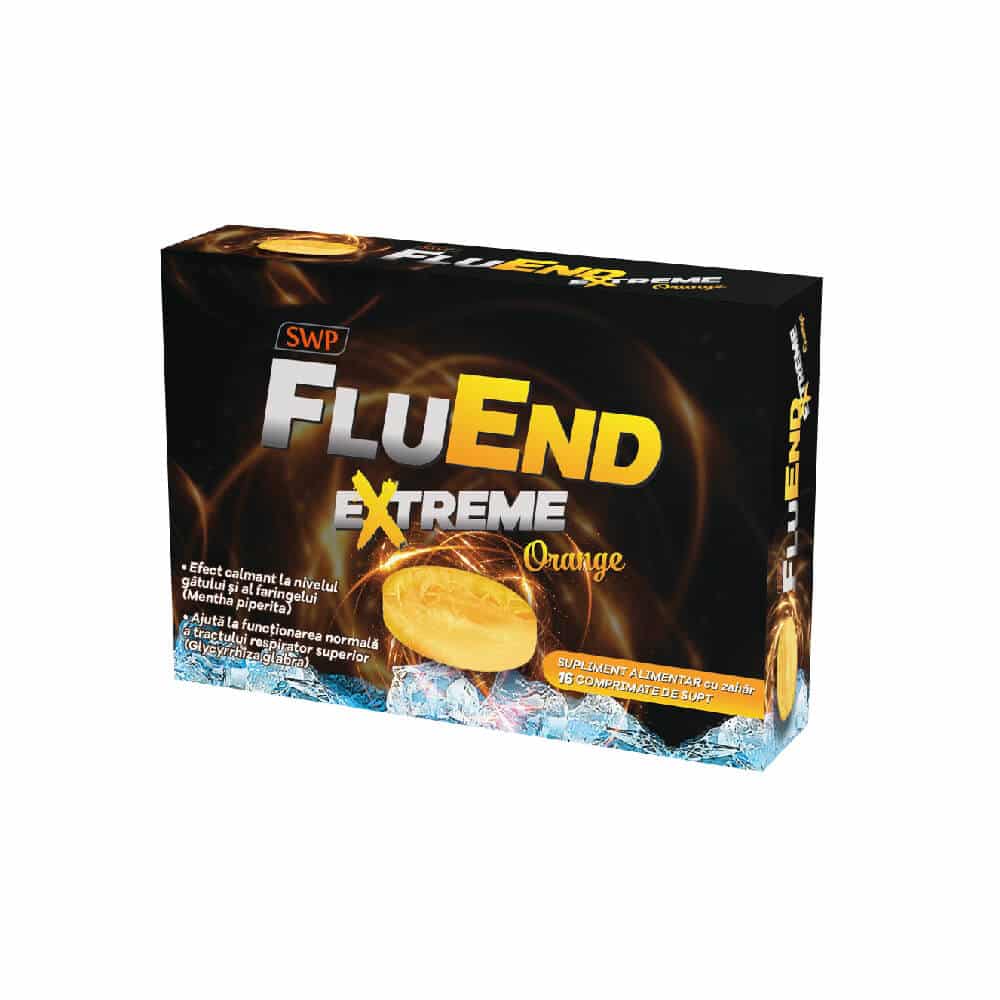 FluEnd Extreme cu aromă de portocale, 16 comprimate, Sun Wave Pharma