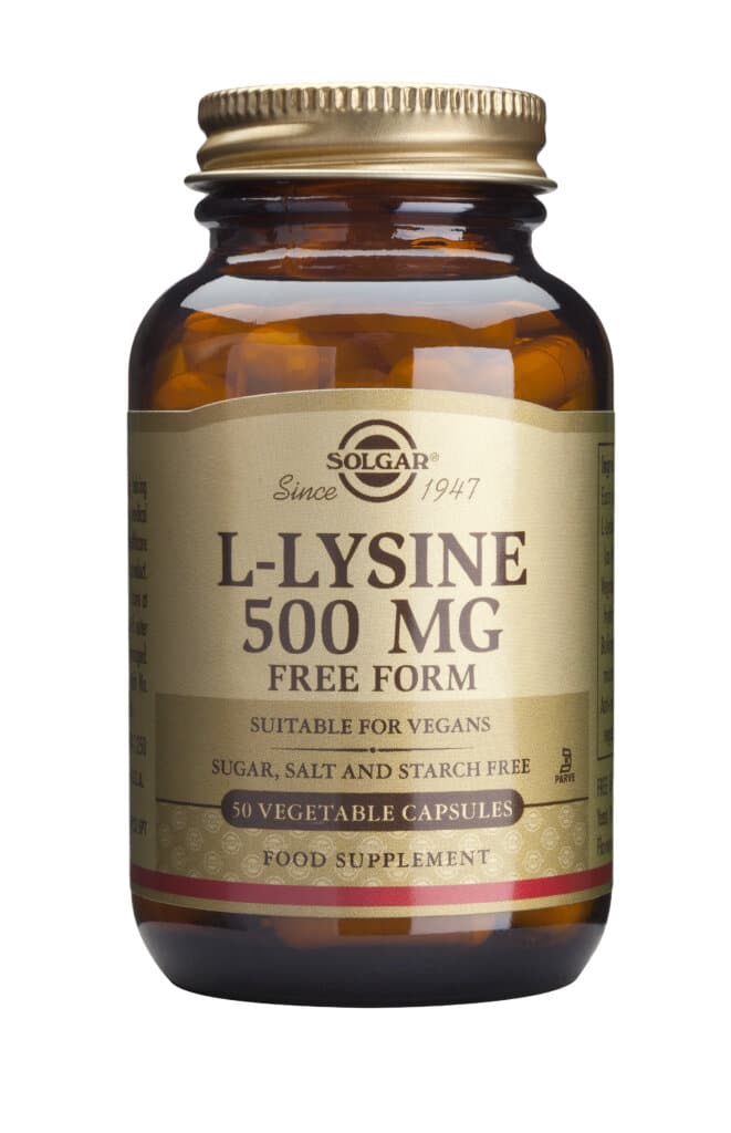 L-lizină, 500 mg, 50 capsule, Solgar