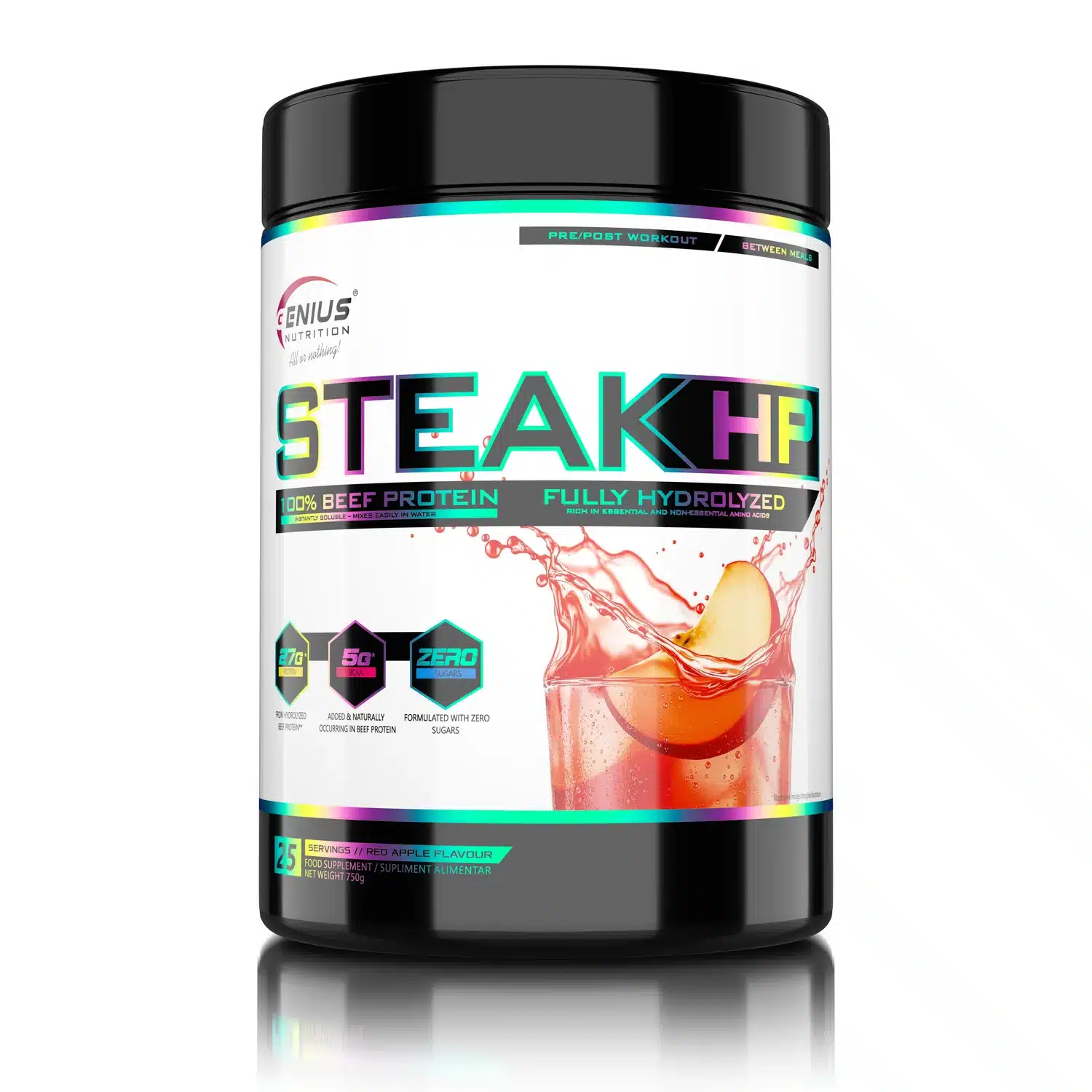 Pudră proteică STEAK-HP, 750g, Genius Nutrition