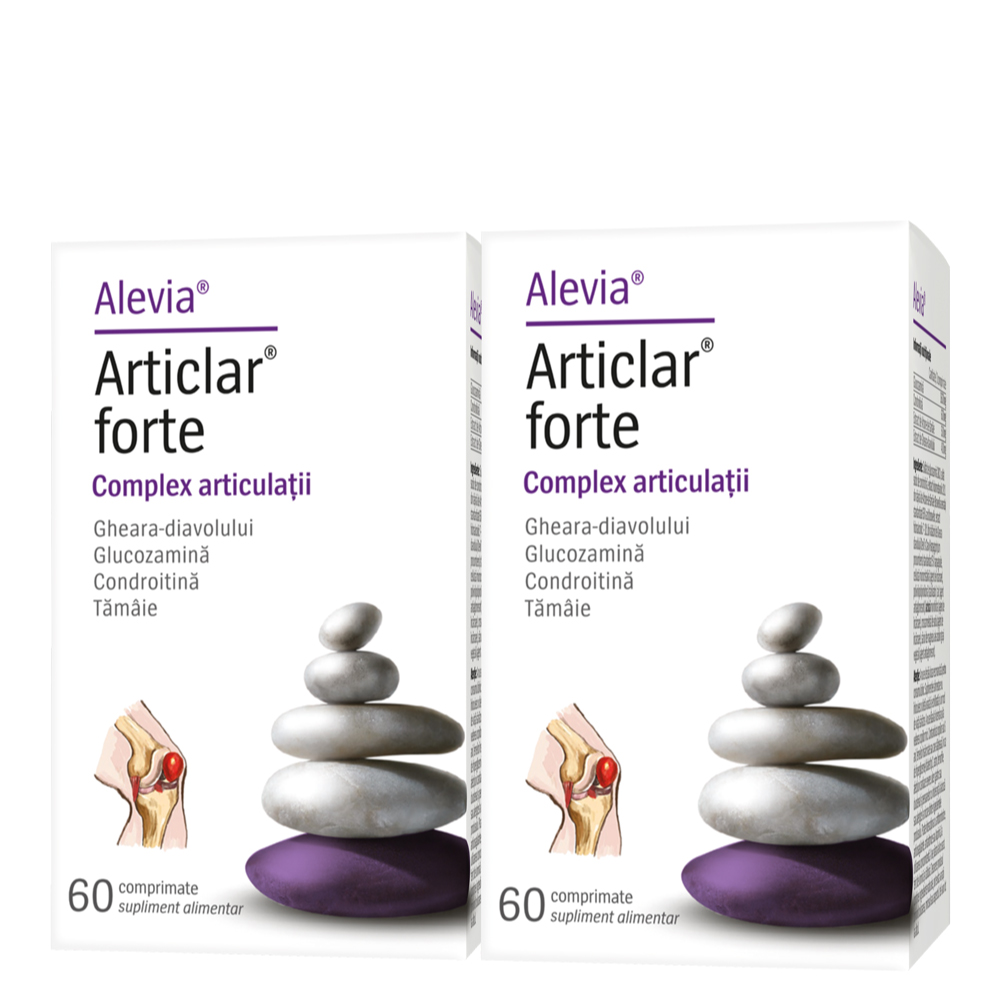 Articlar Forte Pachet, 60 + 60 comprimate, Alevia